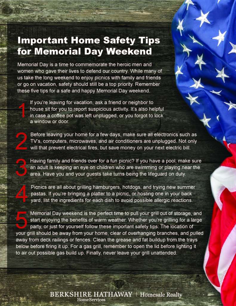 Memorial Day Weekend Home Safety Tips – AskHomesale.com